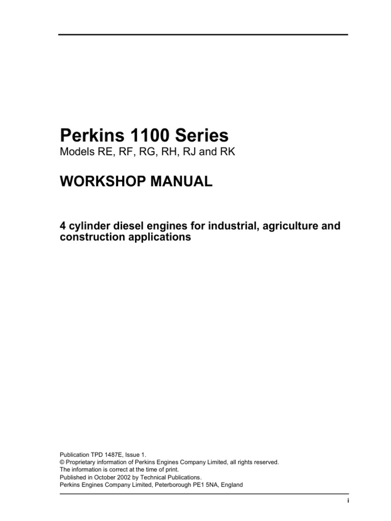 1100 Series Workshop Manual | PDF