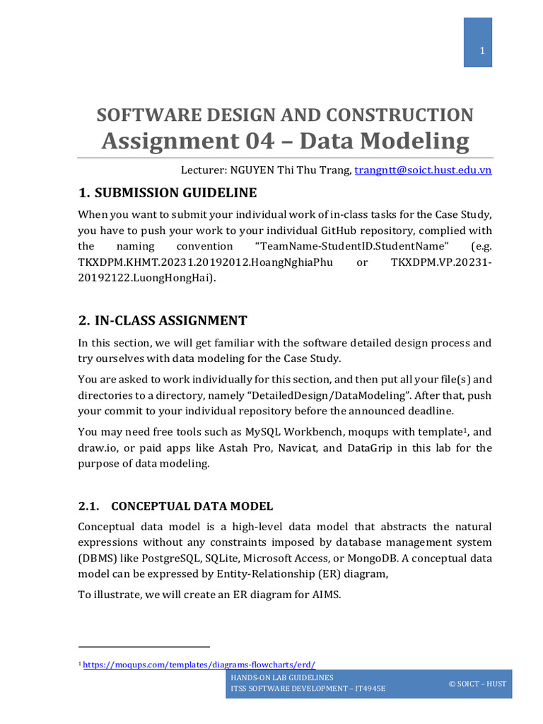 Assignment04-DataModeling | PDF | Databases | Data Model