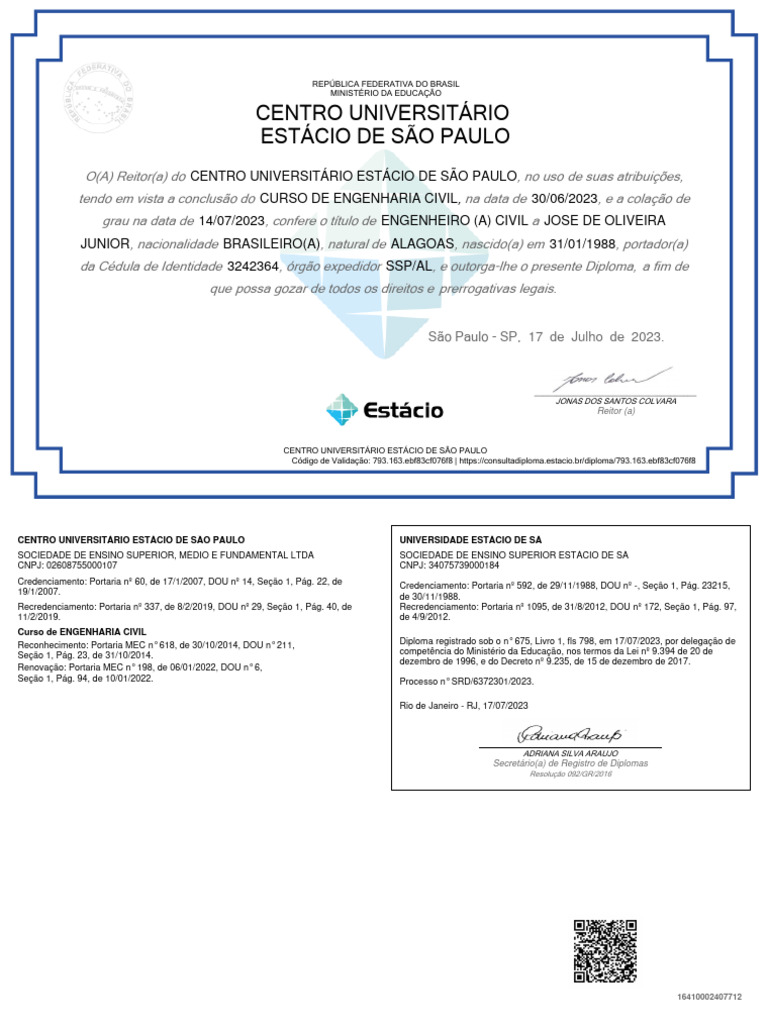 Diploma Digital | PDF | Universidade | São Paulo