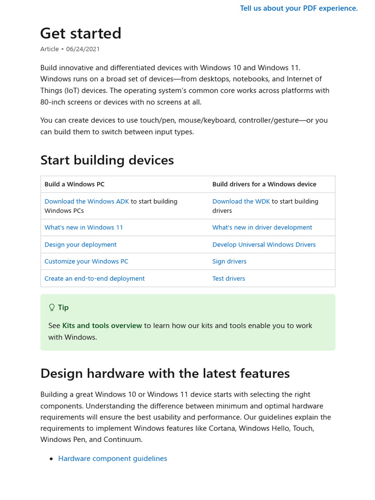 Windows Hardware Design | PDF | Microsoft Windows | Windows 10