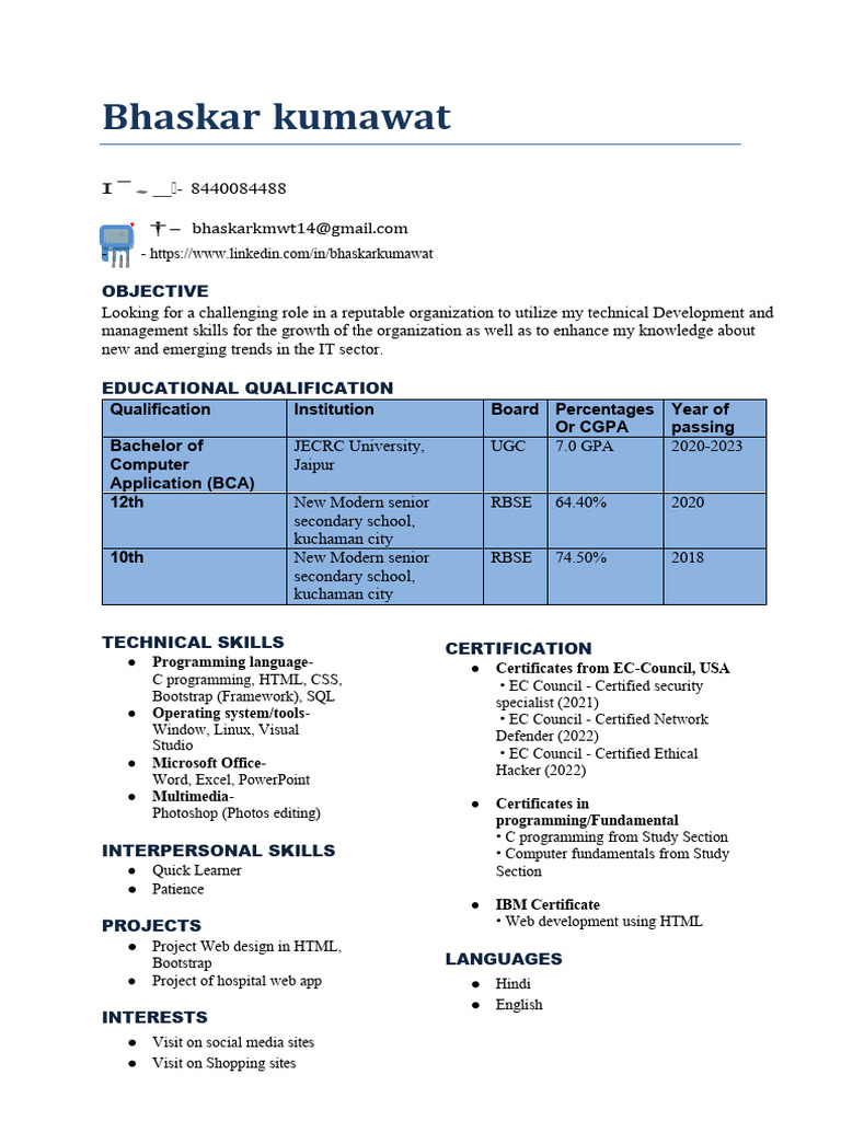 CV Info | PDF | Computing | Software