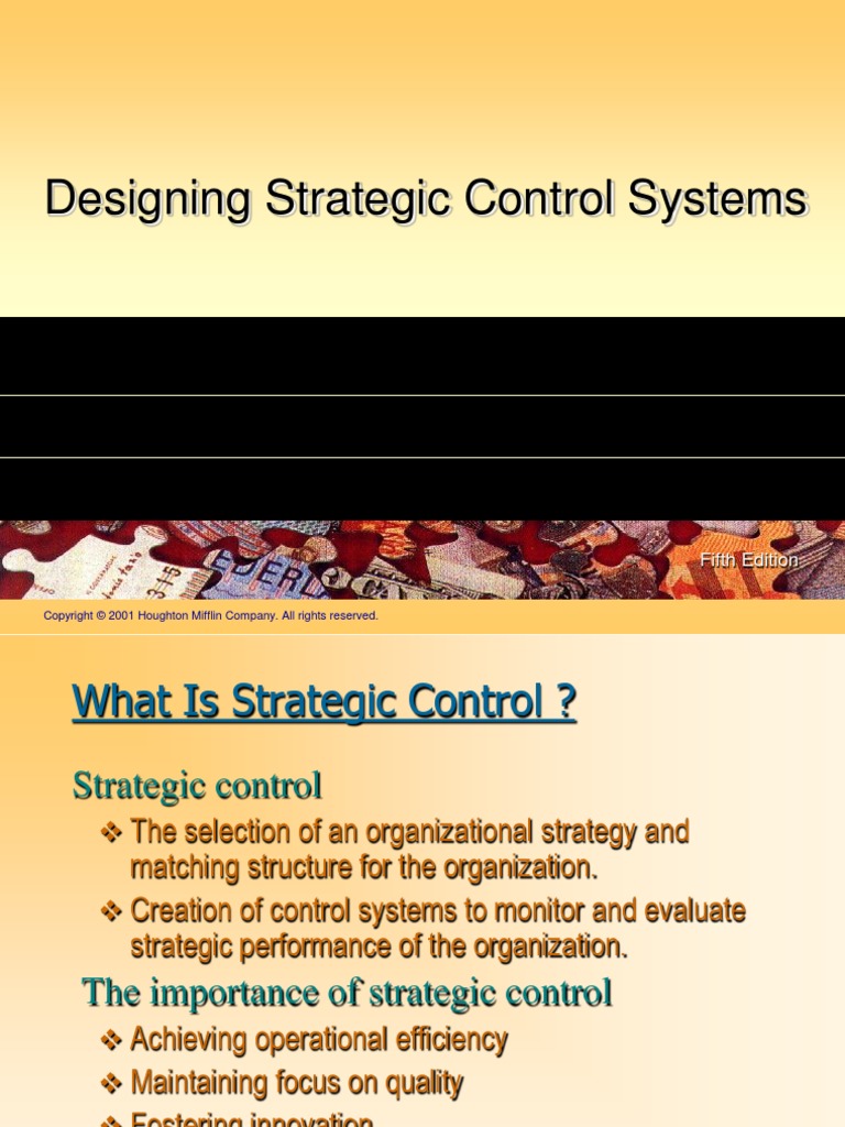Designing Strategic Control System | PDF | Organizational Culture ...
