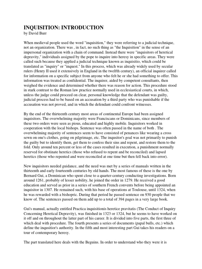 Know About INQUISITION | PDF | Inquisition | Heresy