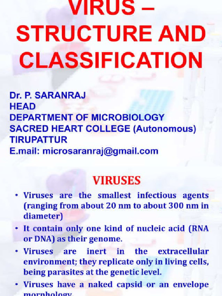 1.4 Virus - Structure and Classification | PDF