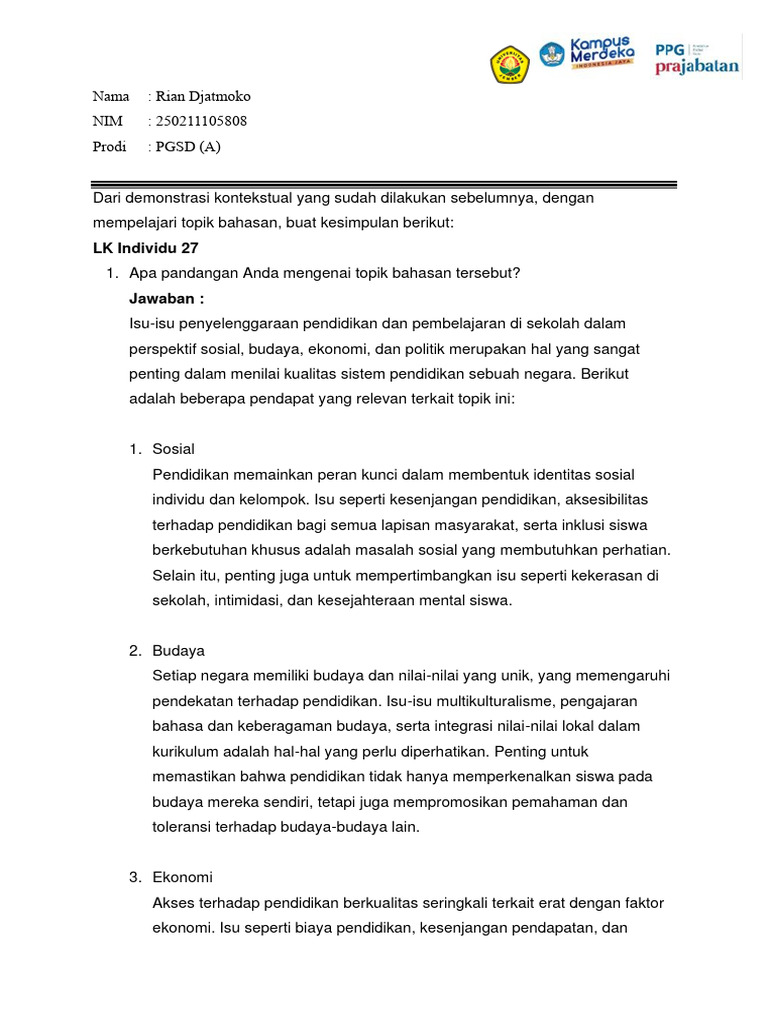 Rian Djatmoko (250211105808) - SEL.11.2-T6-6 Elaborasi Pemahaman | PDF | Kesehatan Holistik