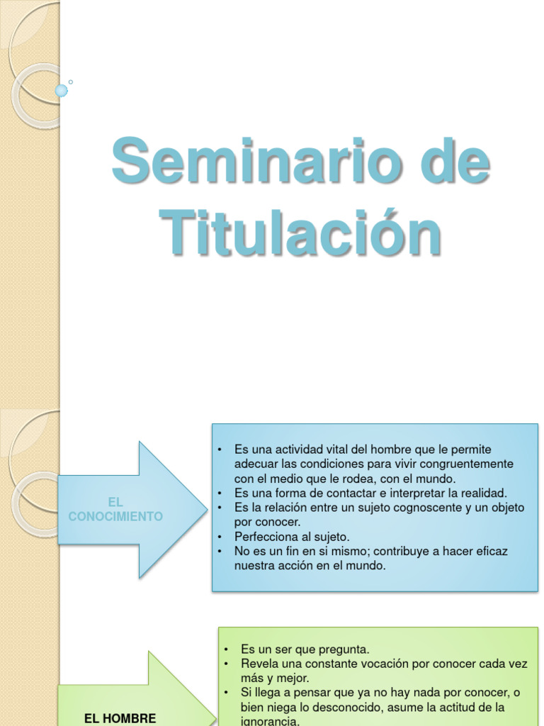 Seminario de Titulación 2 | PDF | Conocimiento | Verdad