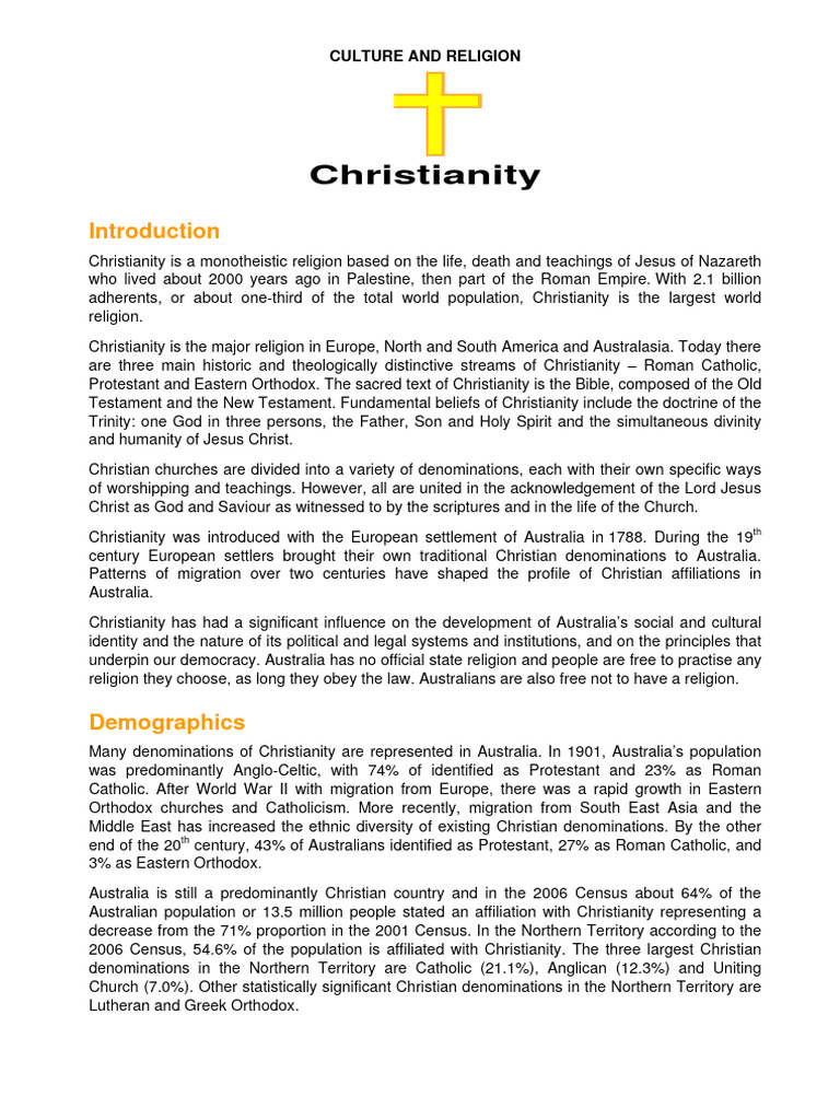 NT Christianity Fact Sheet | Download Free PDF | Easter | Christian ...