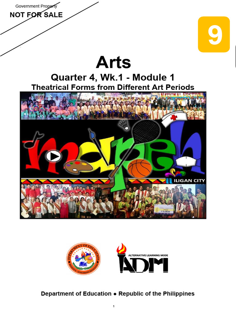 Arts9 q4 Mod1 TheatricalForms v4 | PDF | Theatre | Tragedy