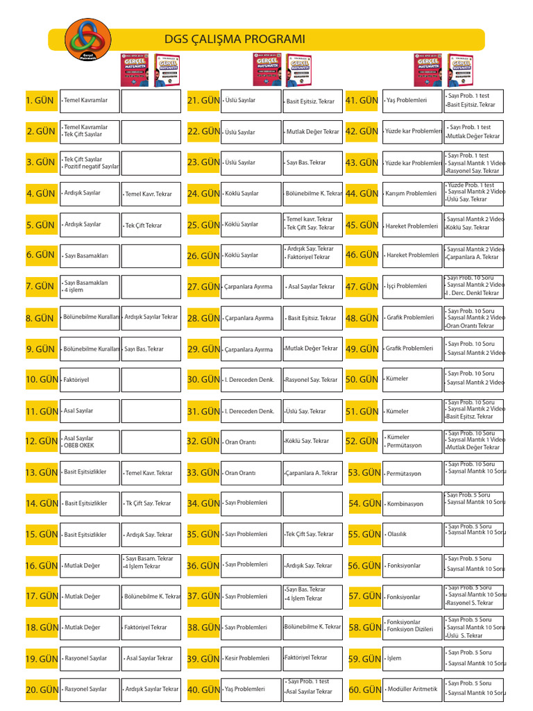 2 Ayda DGS Bi̇ti̇rme Programi | PDF