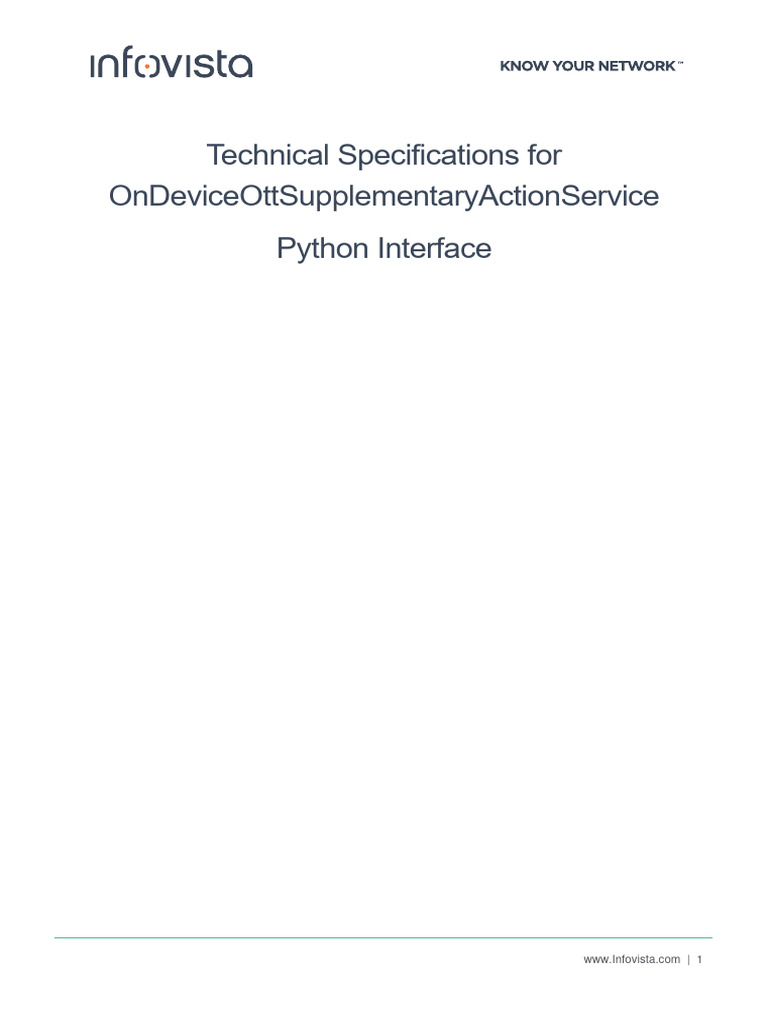 Technical Specification - OnDevice - OttSupplementaryActionService - Python Interface | PDF ...