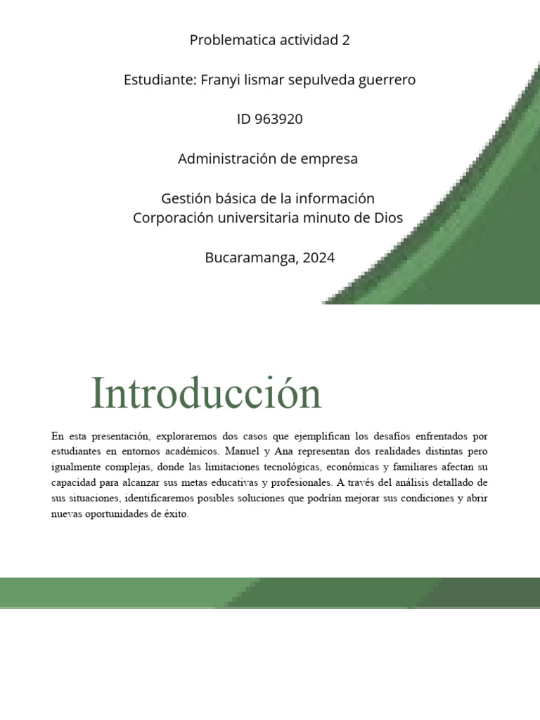 Presentación Problemática 2 | PDF