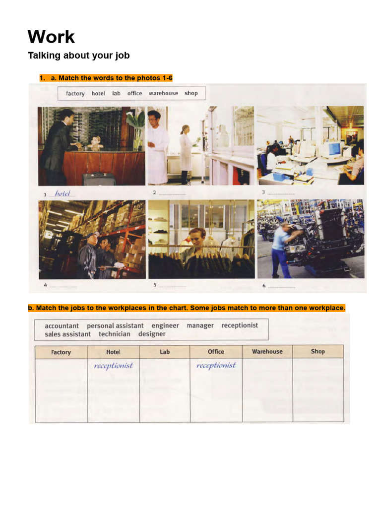 Talking About My Job | PDF | Language Arts & Discipline | Foreign ...