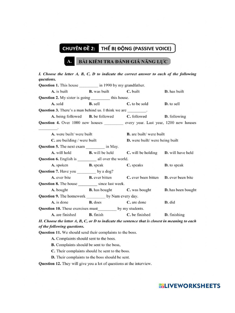 PASSIVE VOICE 2 | PDF