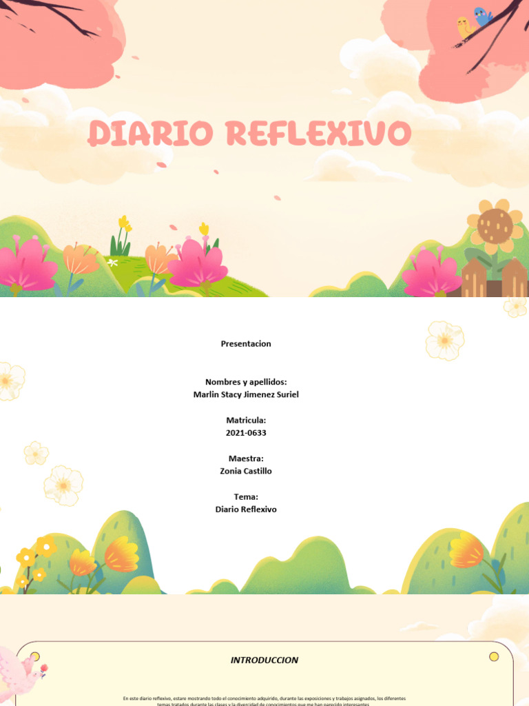 Cream Pink Colorful Cute Illustration Group Project Presentation ...