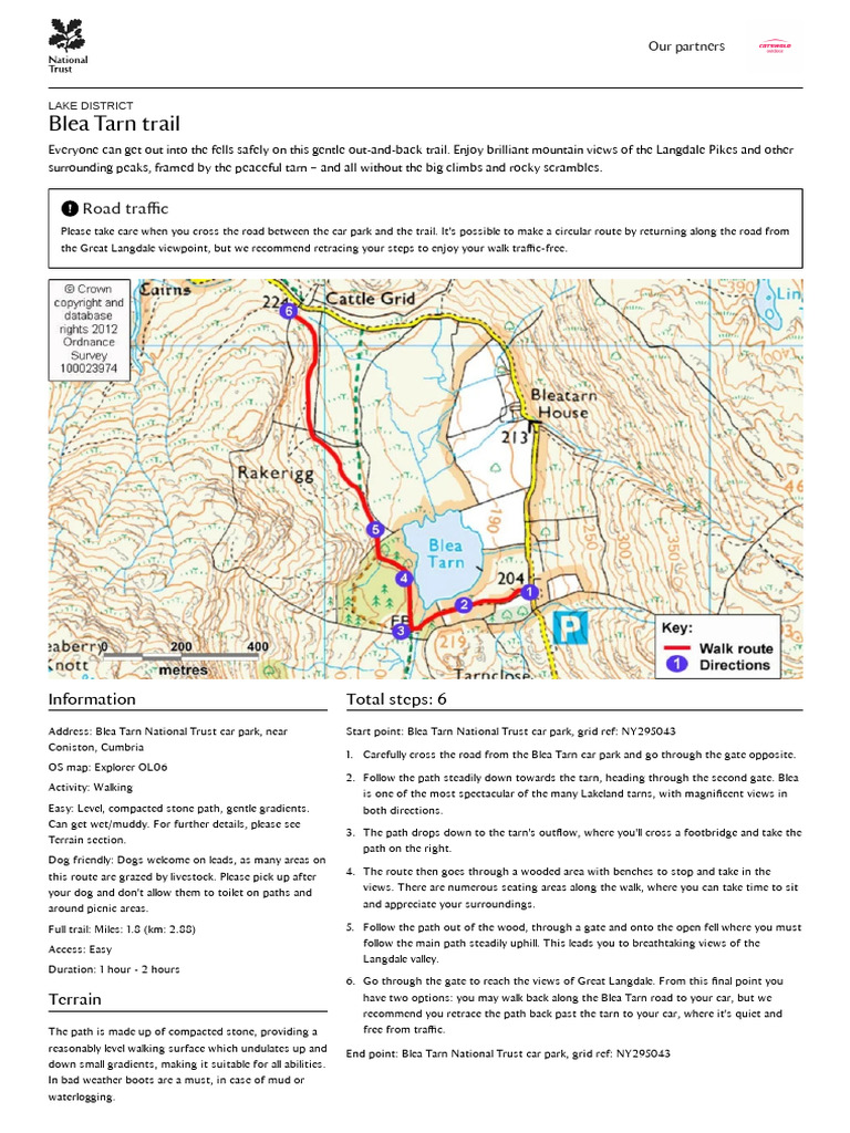 Blea Tarn Trail Walking | PDF | Lake District | Trail