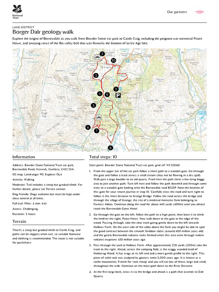 Borrowdale Geology Walk Guide | PDF | Earth Sciences