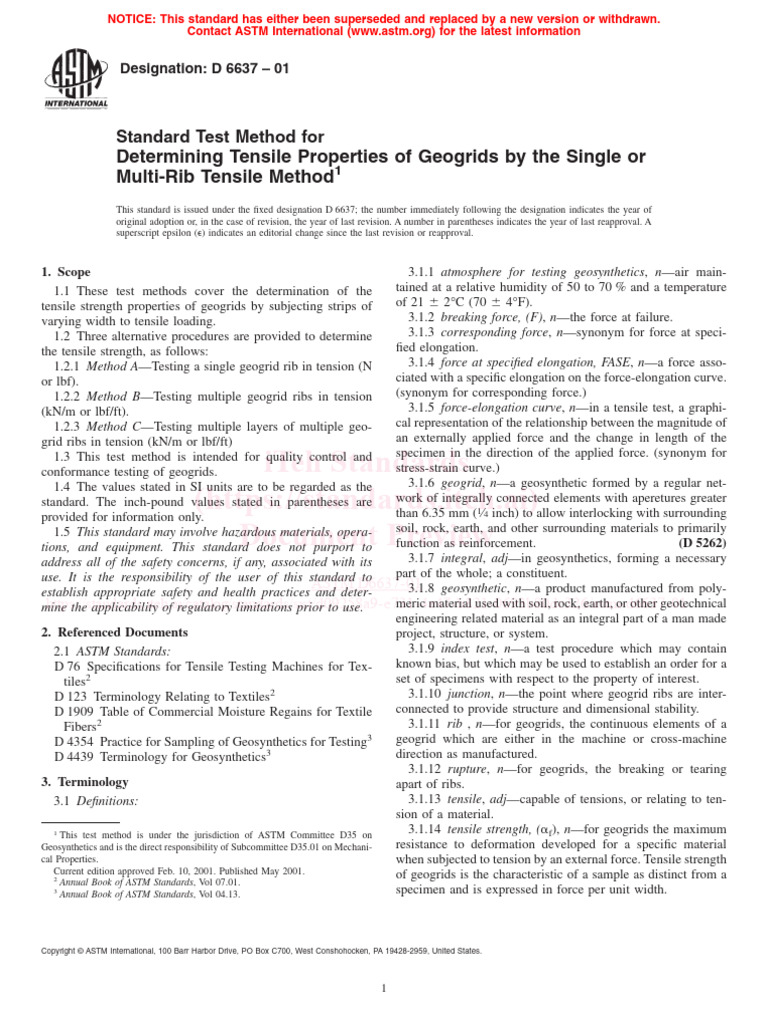 Astm D6637 01 | Download Free PDF | Applied And Interdisciplinary Physics | Physical Sciences