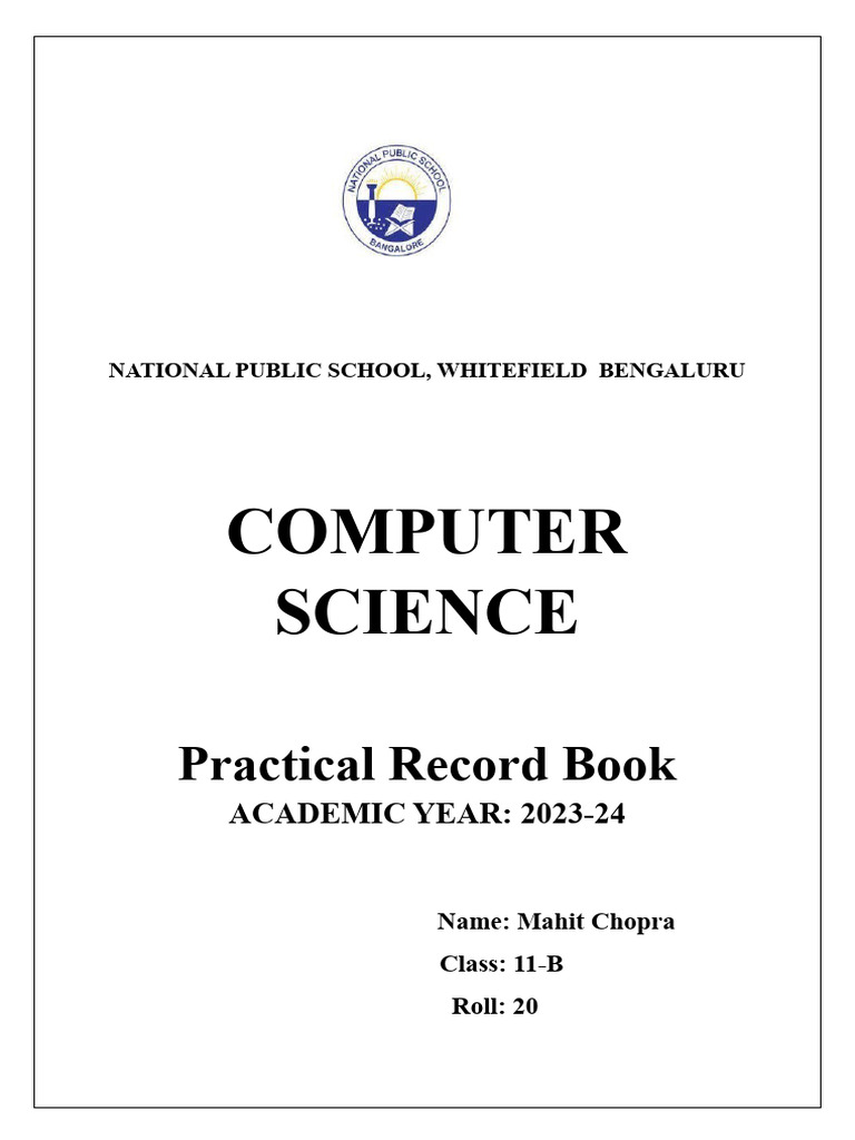 Mahit-Computer Record Final | PDF | Numbers | Mathematics