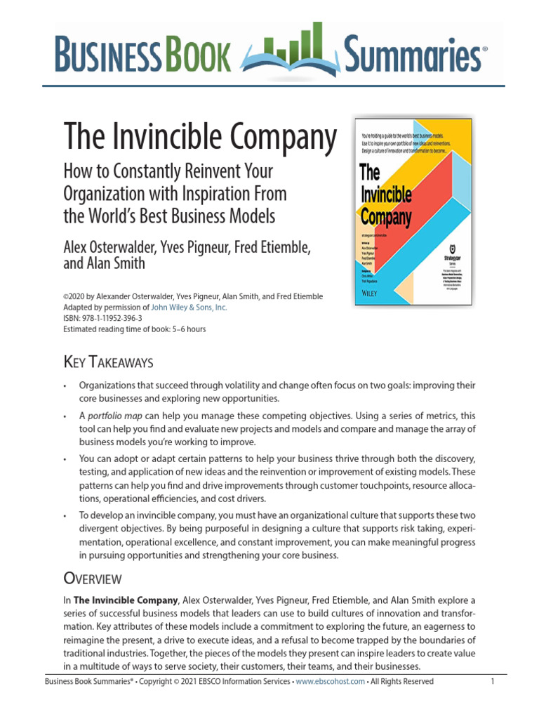 Invincible Company | PDF | Business Model | Risk