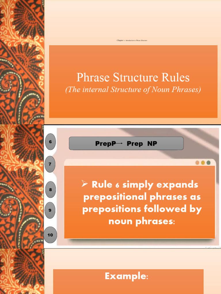 Chapter 5 Grammar Report | PDF | Phrase | Syntax