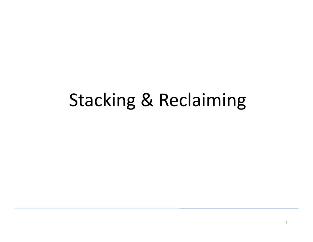Stacker & Reclaimer Systems Overview | PDF | Industrial Equipment ...
