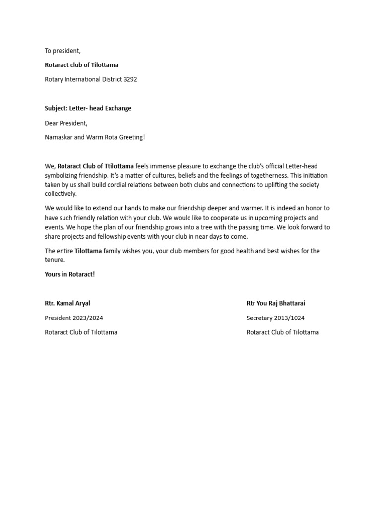 Letterhead Exchange Proposal | PDF | Lifestyle
