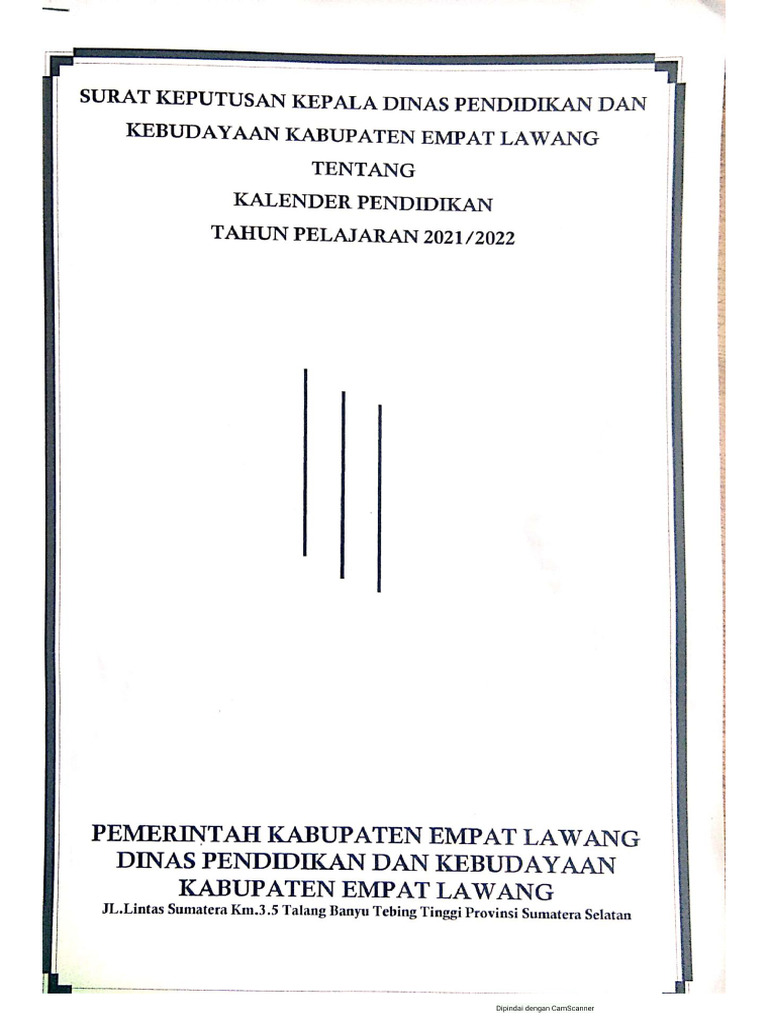 Kalender Pendidikan 2021 2022 Pdf