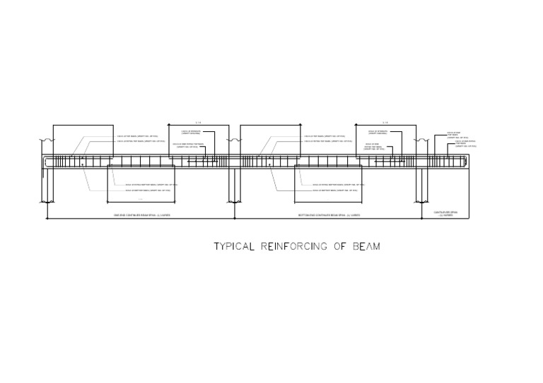 TYPICAL REINFORCING OF BEAM-Model | PDF