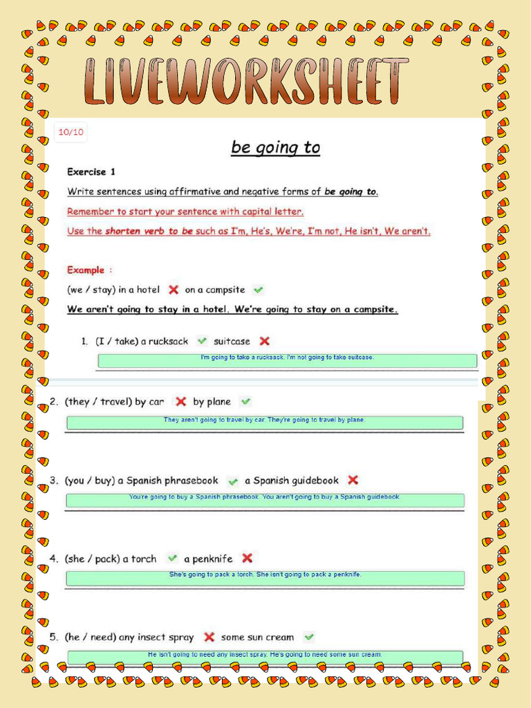 Liveworksheets Going to | PDF