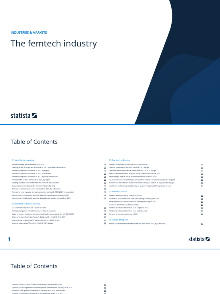 Study Id123784 The-Femtech-Industry | PDF | Mobile App | Health Economics
