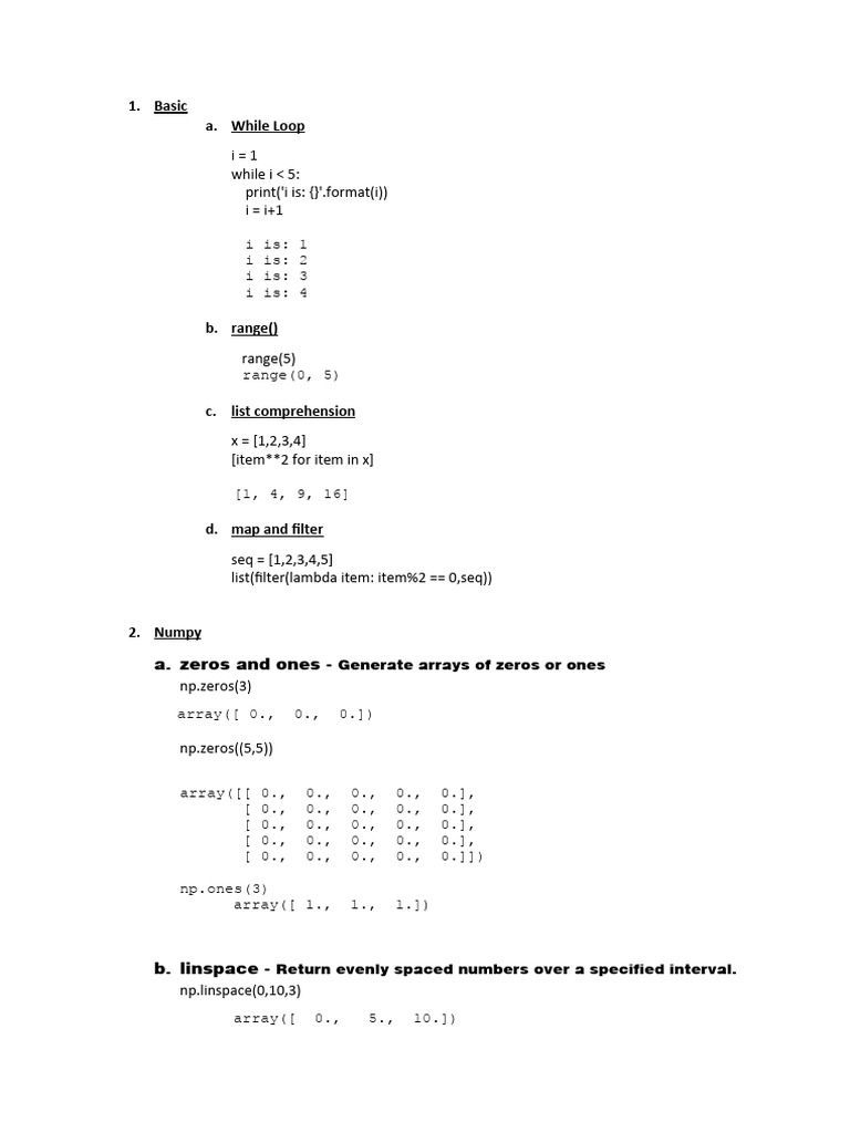 Python Course Cheat Sheet | PDF | Descriptive Statistics