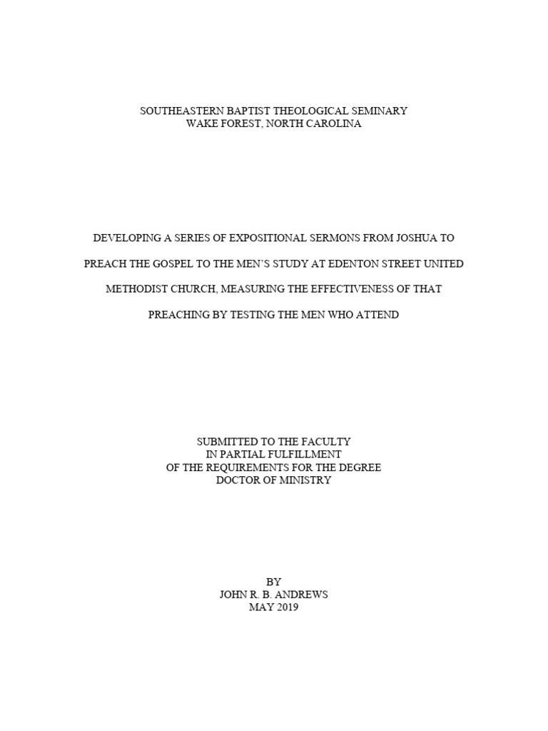 Developing A Series of Expositional Sermons | PDF | Sermon | Jesus