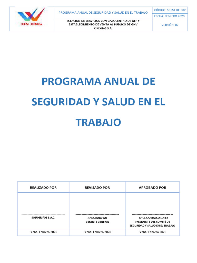 Programa Anual SST | PDF