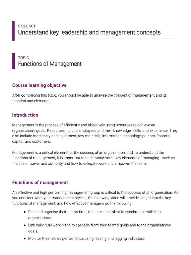 Understand Key Leadership and Management Concepts | PDF