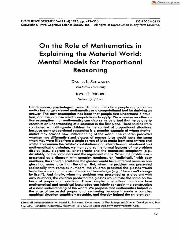 Cognitive Science - 2010 - Schwartz | PDF | Epistemology