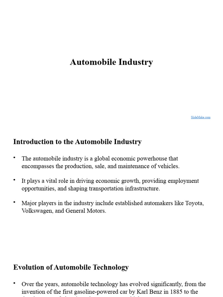 Automobile Industry | PDF | Car | Electric Vehicle