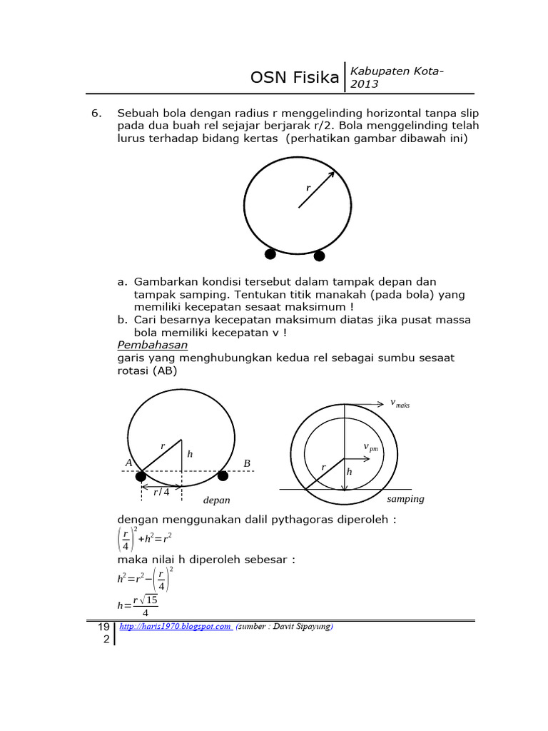 2013 Soal Dan Pembahasan OSK Fisika-06 | PDF