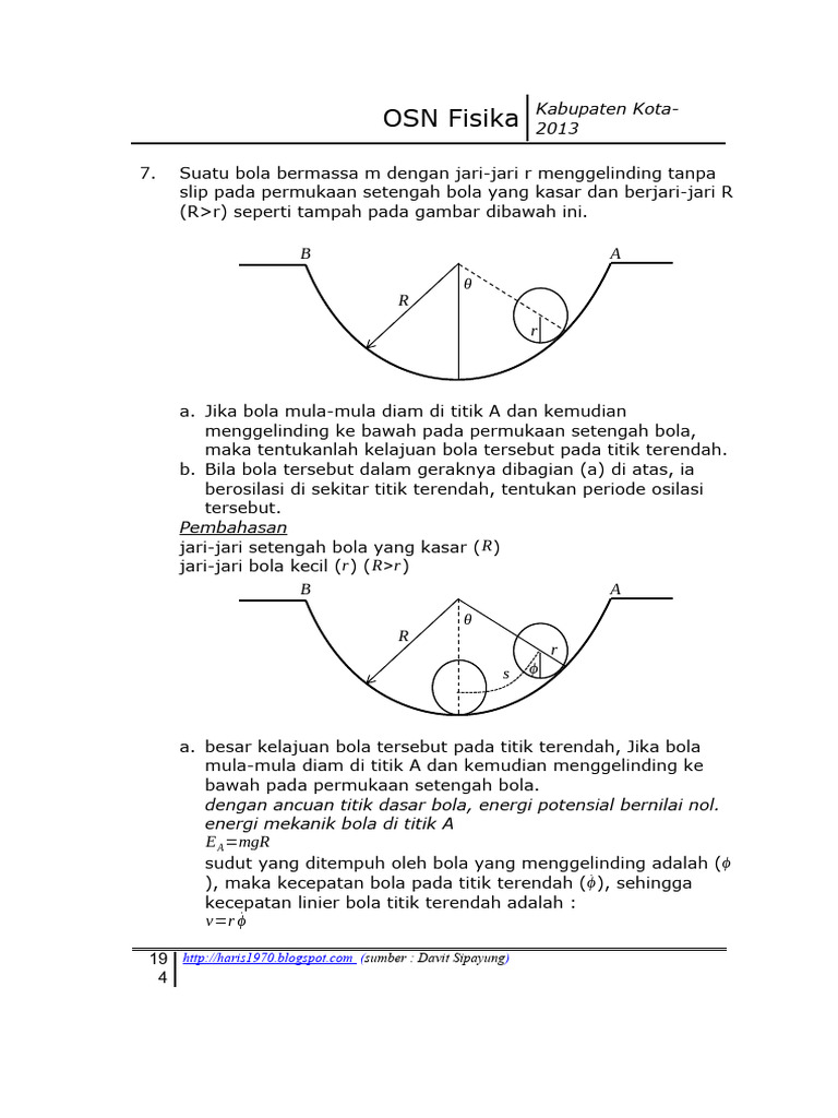 2013 Soal Dan Pembahasan OSK Fisika-07 | PDF