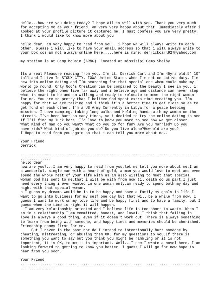 Military Love Format | PDF | Love | Happiness