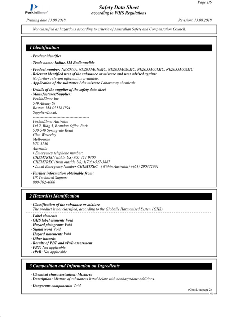 Iodine 125 Safety | PDF | Dangerous Goods | Occupational Safety And Health
