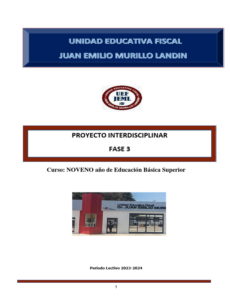 Fase-3 - 9no-Proyecto Interdisc | PDF | Ecuaciones | Número Real