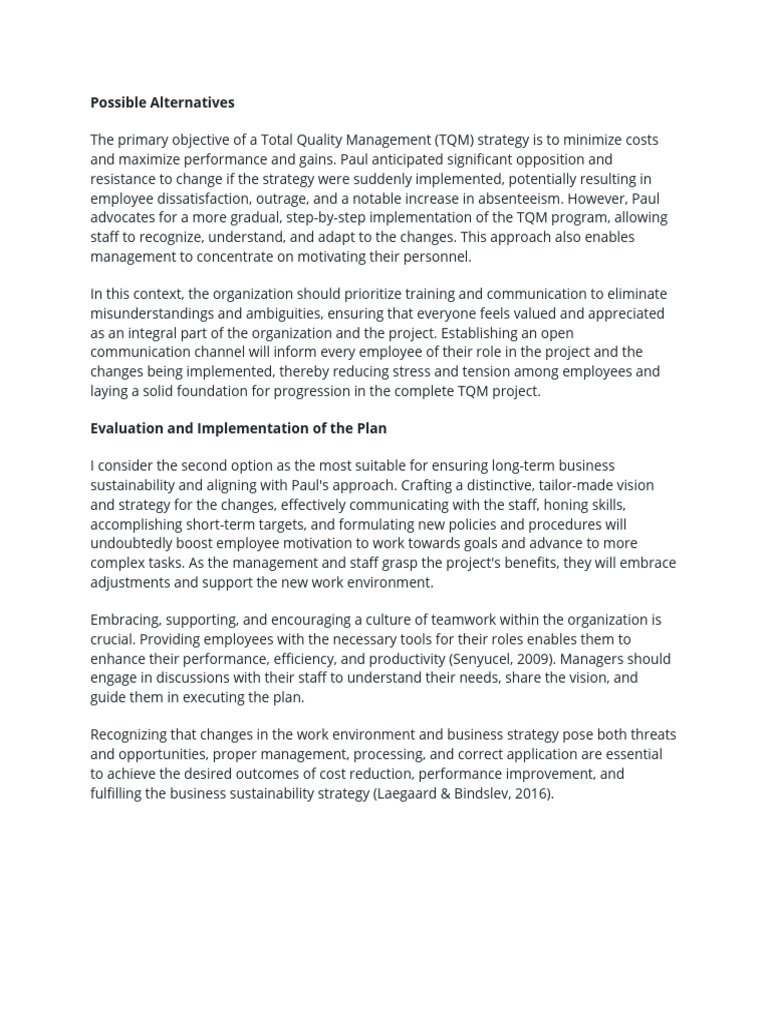 Possible Alternatives | PDF