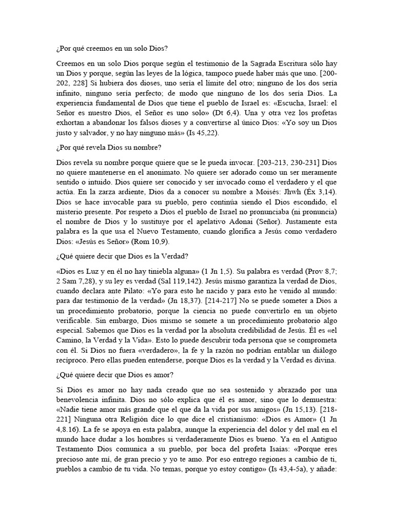 Creencia en un Solo Dios y la Trinidad | PDF | Dios | Trinidad