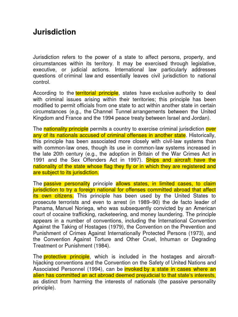 Jurisdiction | PDF | Jurisdiction | Crime & Violence