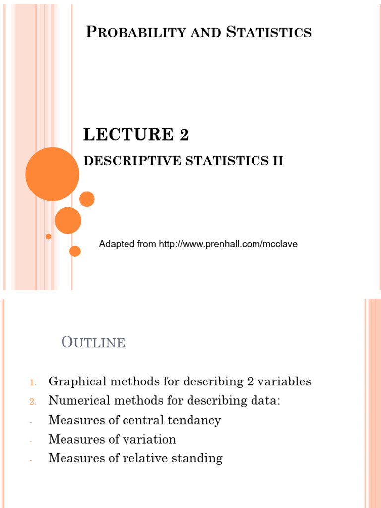 2024-Lecture 02 | Download Free PDF | Mode (Statistics) | Median