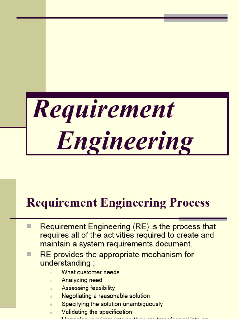 Requirement Engineering | PDF | System | Software