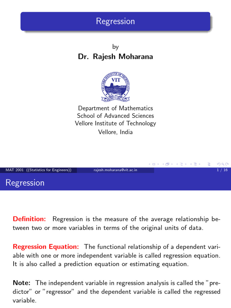 13 Regression 06 02 2024 Pdf Dependent And Independent Variables Regression Analysis