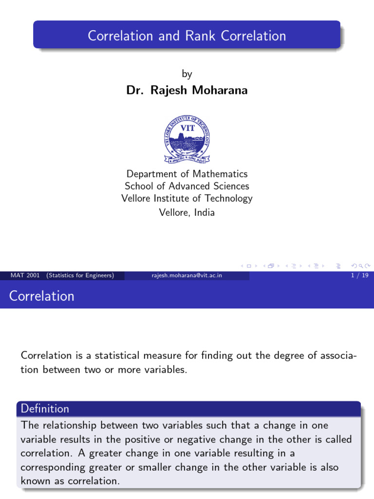 12 Correlation and Rank Correlation 05-02-2024 | PDF | Variable (Mathematics) | Statistics