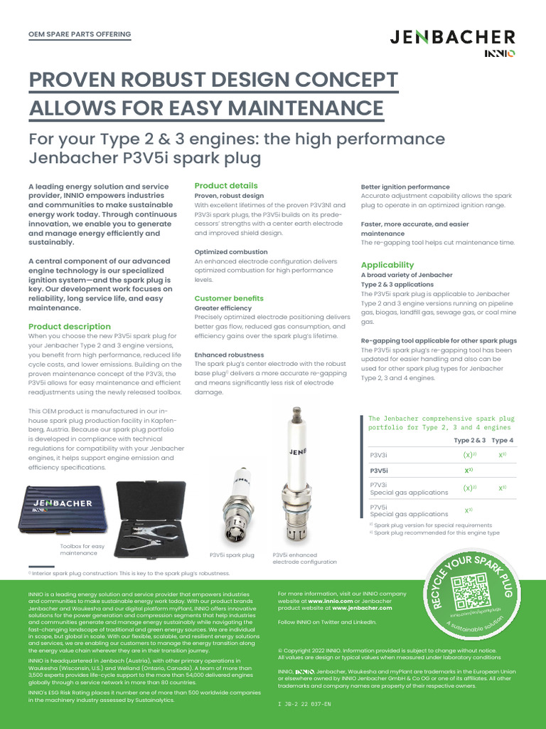 Fs P3v5i Sparkplug Ijb-222037-En | PDF | Engineering