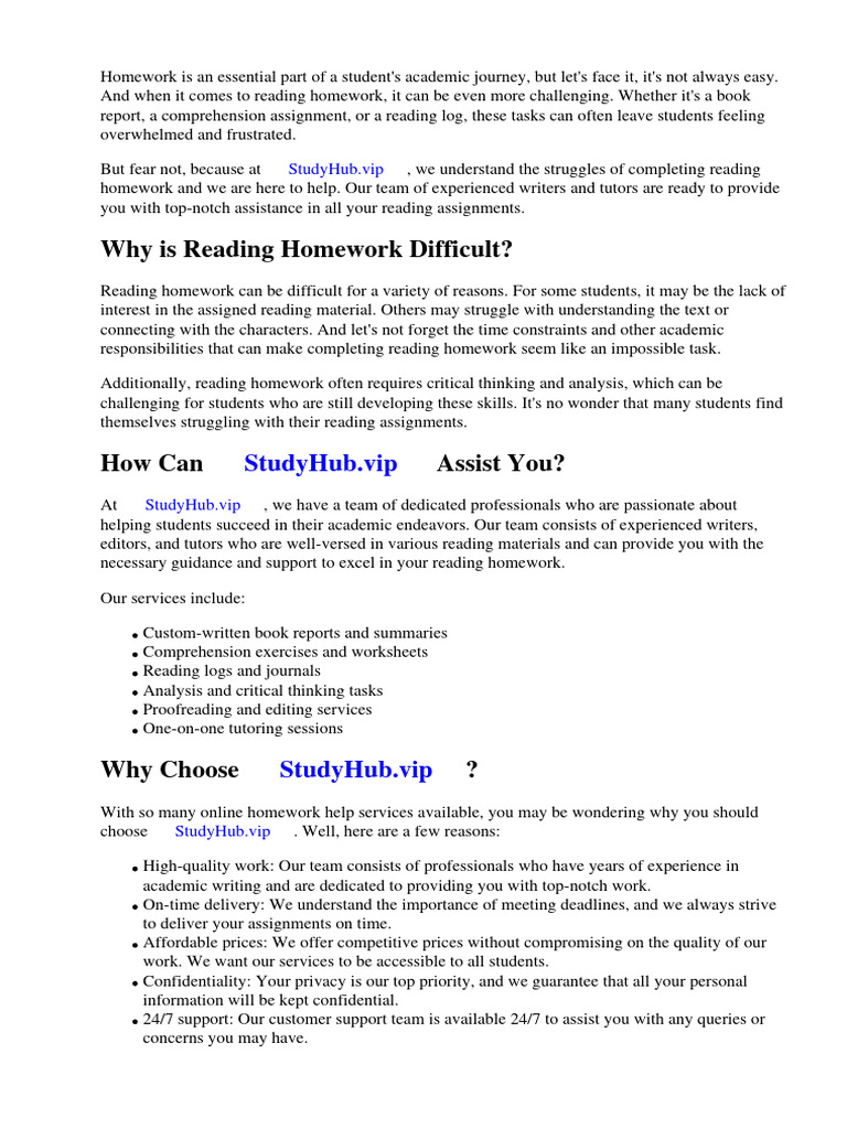 Reading Homework Activities | PDF | Worksheet | Literacy